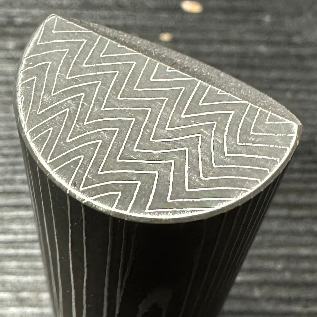 Sharktooth Damascus Rod – Stainless Steel Pattern | Vegas Forge