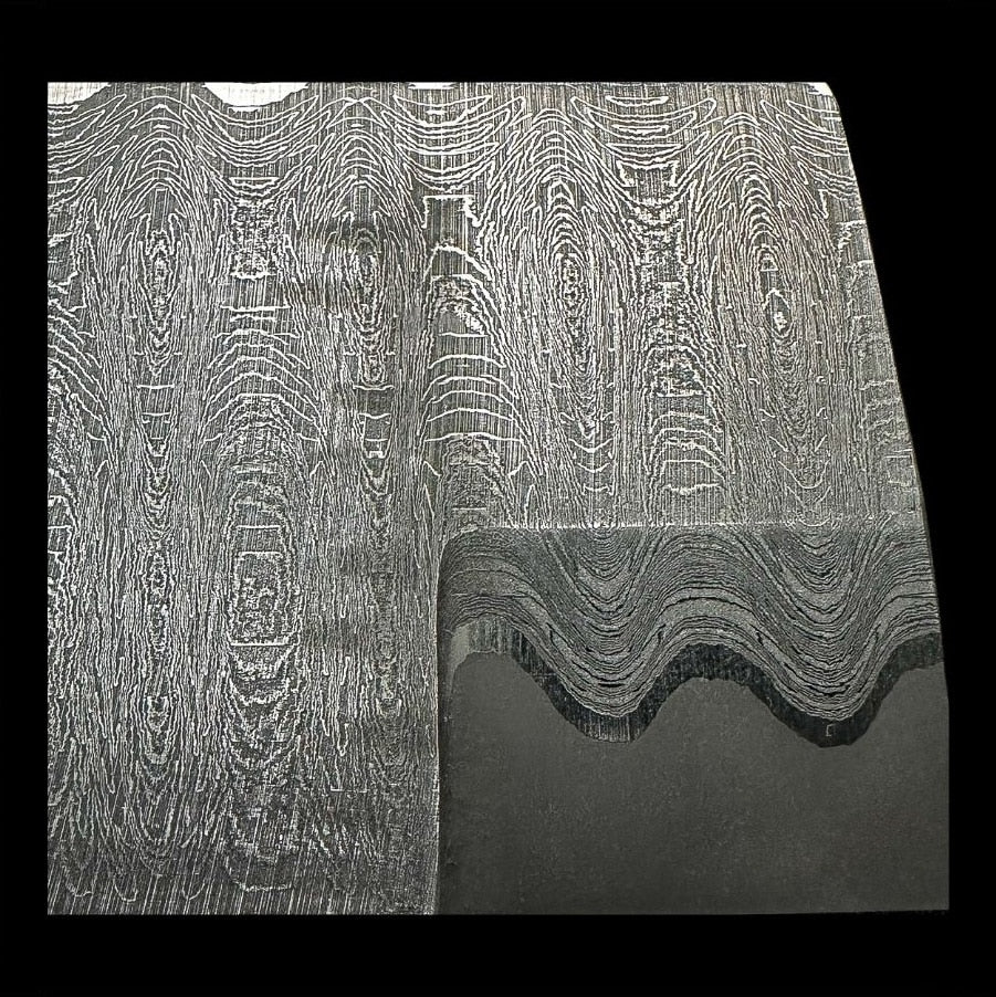 Sharktooth San Mai Damascus Steel | Vegas Forge