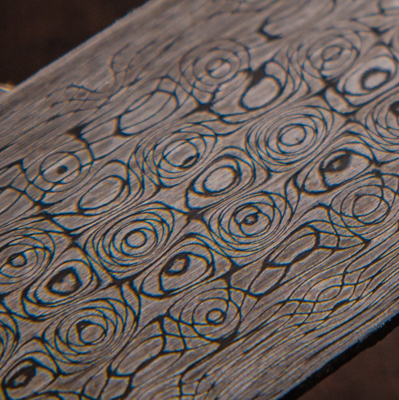 Vines & Roses Damascus Steel Billet – Stainless & Carbon – Vegas Forge