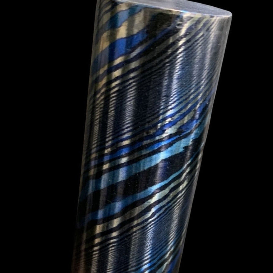 Zirmascus Twist Rod – Titanium & Zirconium Damascus | Vegas Forge